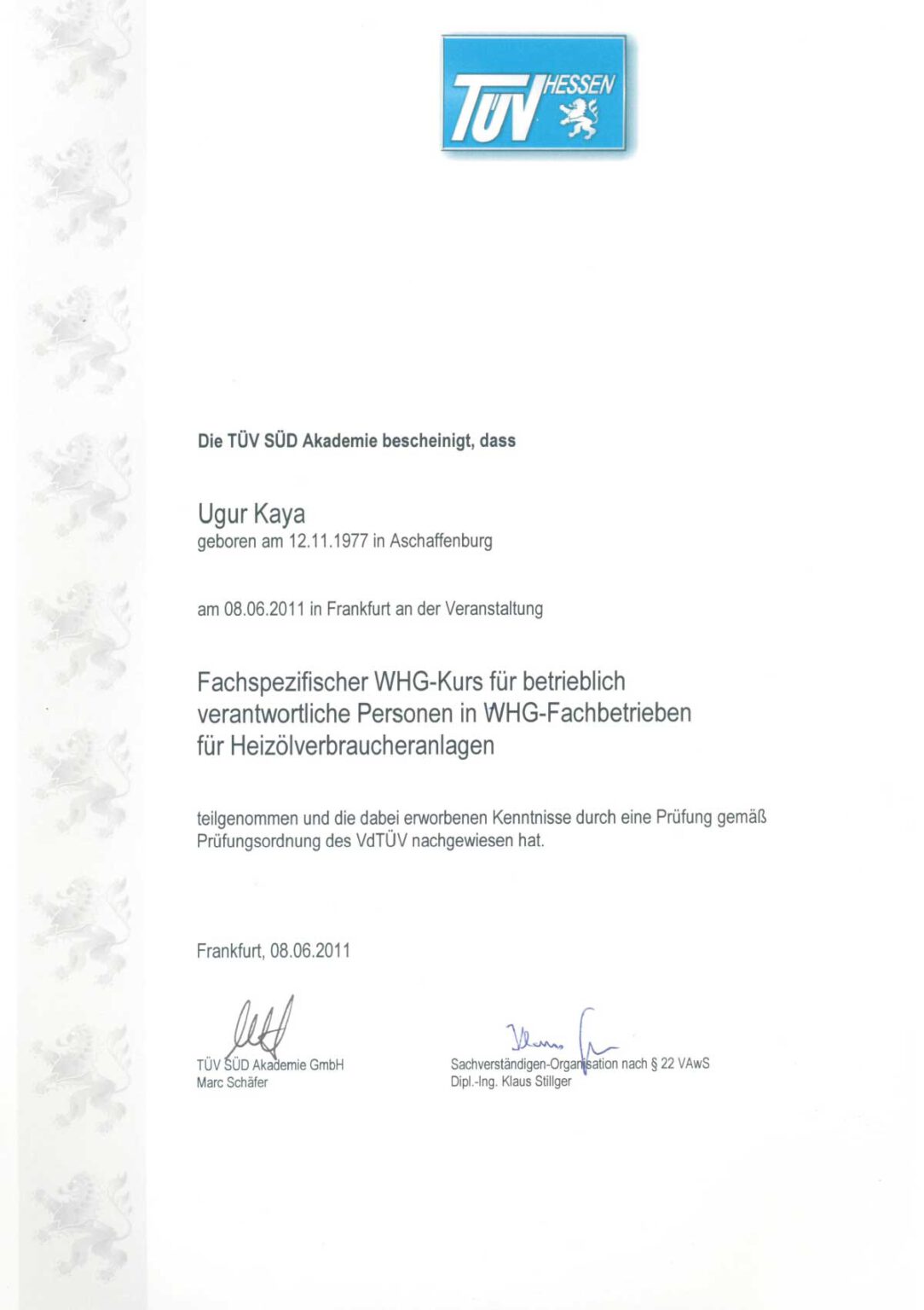 Unternehmen Kaya Umwelttechnik GmbH Tankreinigung Tankservice 